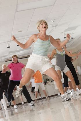 Model Released Senior Exercise Class Doing Editorial Stock Photo ...