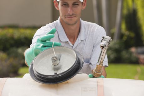 Model Released Pest Control Technician Putting Editorial Stock Photo ...