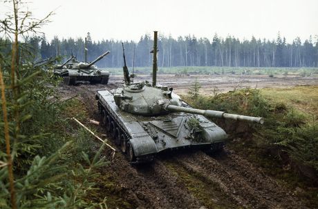 Column Soviet T72 Tanks Fitted Snorkels Editorial Stock Photo - Stock ...