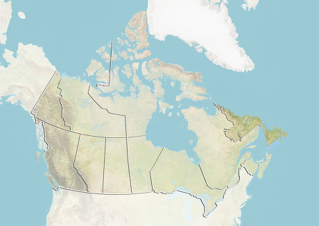 Relief Map Canada Showing Province Newfoundland Editorial Stock Photo ...