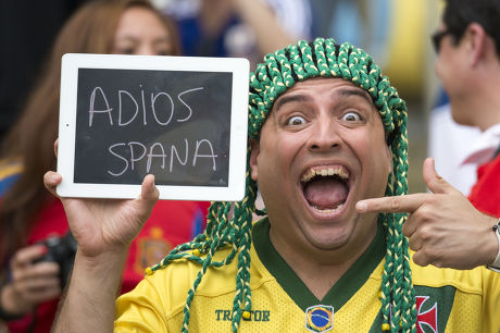 Fan Holds Sign Reading Goodbye Spain Editorial Stock Photo - Stock ...