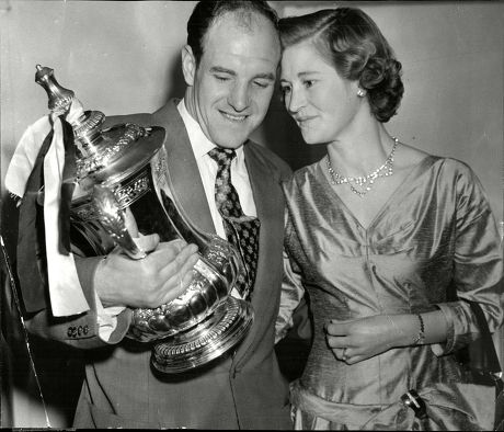 Footballer Jimmy Scoular Wife Joyce Admiring Editorial Stock Photo ...