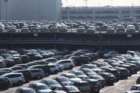 Many Cars Large Car Park Editorial Stock Photo - Stock Image | Shutterstock
