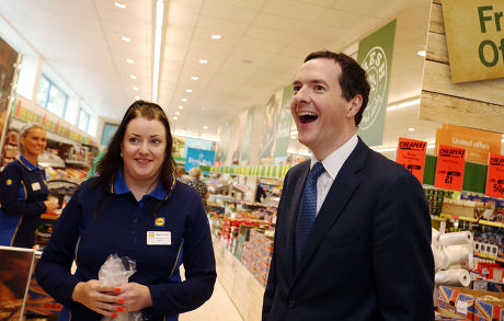 George Osborne Visits Lidl Store Chessington Editorial Stock Photo ...