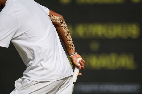 Taped Arm Nick Kyrgios Aus During Editorial Stock Photo - Stock Image ...