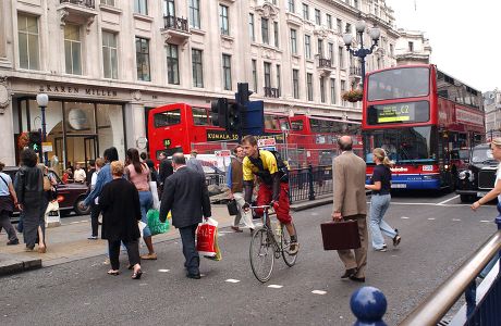 Cyclist Crossing Red Light Editorial Stock Photo - Stock Image ...