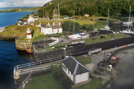 Crinan End Crinan Canal Locks Scotland Editorial Stock Photo - Stock ...