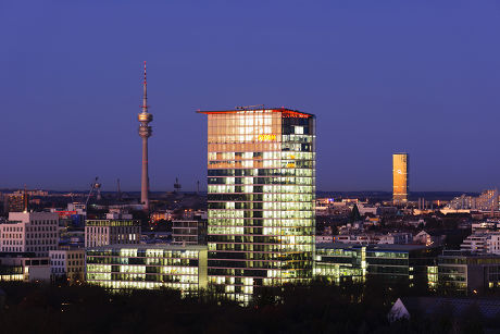 Skyline Olympic Tower Skyline Tower Munich Editorial Stock Photo ...