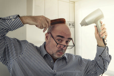 Model Released Bald Man Comb Hair Editorial Stock Photo - Stock Image ...