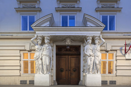 Caryatids Entrance Palais Pallavicini Built 17811783 Editorial Stock ...