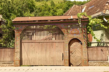 Traditional Folk Art Painted Carved Wooden Editorial Stock Photo ...