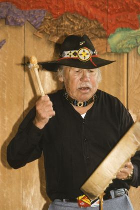 Athabaskan Man Sings Traditional Songs Plays Editorial Stock Photo ...