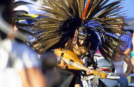 Young Aztec Man Dressed Traditional Headdress Editorial Stock Photo ...