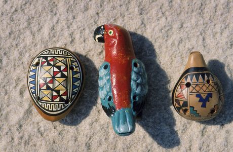 Aztec Arts Crafts Painted Clay Whistle Editorial Stock Photo - Stock ...