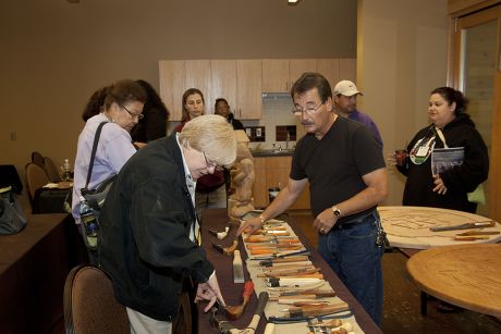 Coast Salish Wood Carver Demonstrates Use Editorial Stock Photo - Stock ...