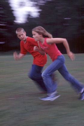 Young Boy Girl Running Model Released Editorial Stock Photo - Stock ...