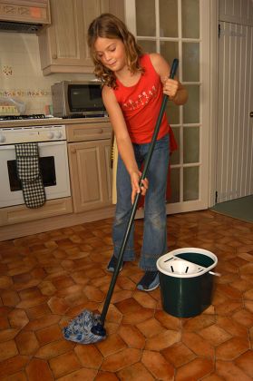 Young Girl Doing Housework Model Released Editorial Stock Photo - Stock ...