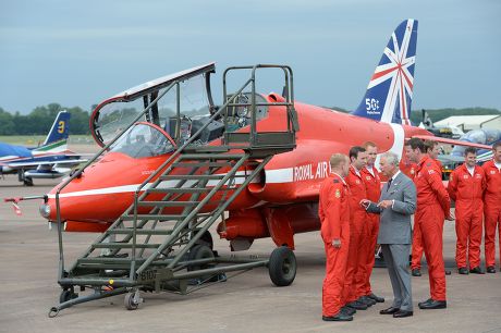 Prince Charles Red Arrows Pilots Editorial Stock Photo - Stock Image ...