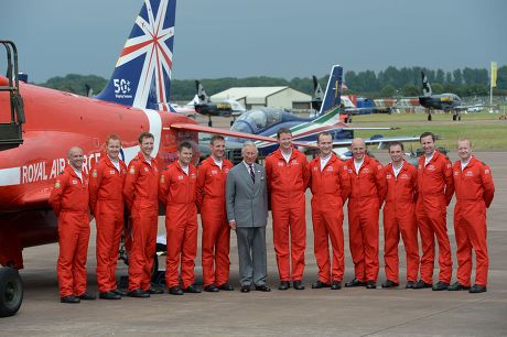 Prince Charles Red Arrows Pilots Editorial Stock Photo - Stock Image ...