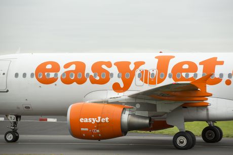 Easyjet Plane Taxiing Towards Runway Manchester Editorial Stock Photo ...