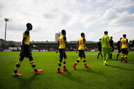 Arsenal Players Walk Out Meadow Park Editorial Stock Photo - Stock ...