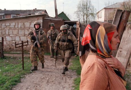 Russian Spetsnaz Troops Raid Chechen Village Editorial Stock Photo ...