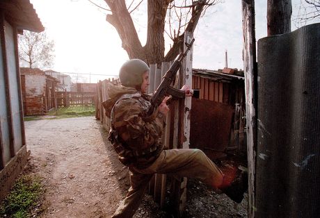 Russian Spetsnaz Raid Chechen Village Looking Editorial Stock Photo ...