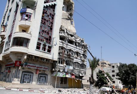 Destroyed Al Salam Building After Israeli Editorial Stock Photo - Stock ...