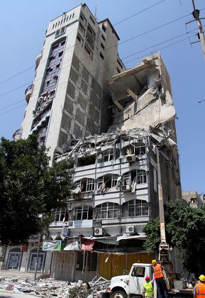 Destroyed Al Salam Building After Israeli Editorial Stock Photo - Stock ...