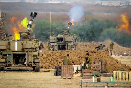 Israeli 155mm Cannon Fires Shell Toward Editorial Stock Photo - Stock ...