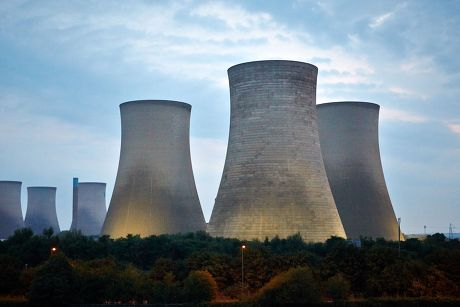Three Cooling Towers Didcot Power Station Editorial Stock Photo - Stock ...