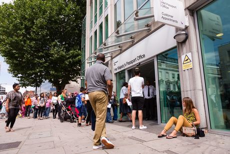 Queues Outside Passport Office London Editorial Stock Photo - Stock ...