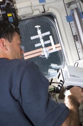 International Space Station Iss Photographed By Editorial Stock Photo ...