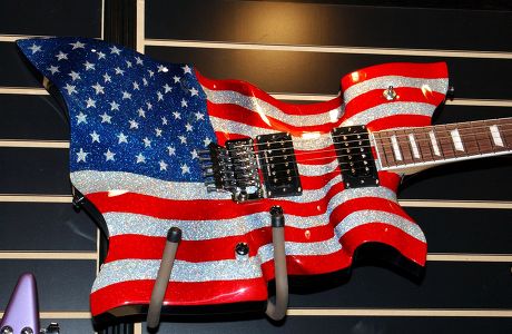 American Flag Shaped Guitar Editorial Stock Photo - Stock Image ...