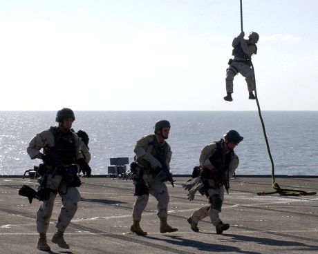 Us Navy Seal Fast Ropes Deck Editorial Stock Photo - Stock Image ...
