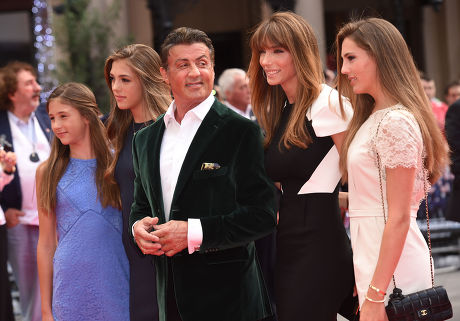 Sylvester Stallone Jennifer Flavin Daughters Sophia Editorial Stock ...