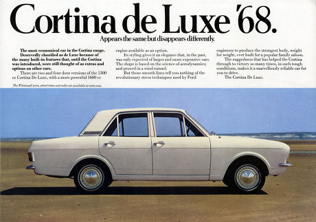 1968 Ford Cortina Mk1 Brochure Shot Editorial Stock Photo - Stock Image ...