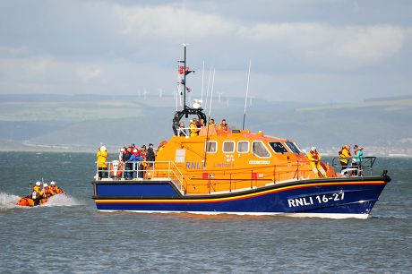 Mumbles Lifeboat Watches Over Rnli Mumbles Editorial Stock Photo ...