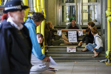 Antifracking Protesters Superglued Themselves Main Entrance Editorial ...