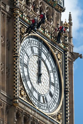 Cleaners Wash Clock Face On St Editorial Stock Photo - Stock Image ...