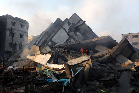 One Gazas Tallest Apartment Towers Destroyed Editorial Stock Photo ...