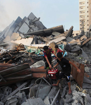 One Gazas Tallest Apartment Towers Destroyed Editorial Stock Photo ...