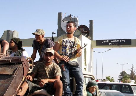 Some Libya Dawn Militants Sit Truck Editorial Stock Photo - Stock Image ...