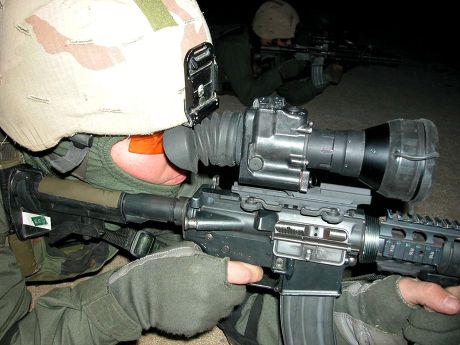 Force Reconnaissance Marine Shooting M4a1 Aimpoint Editorial Stock ...