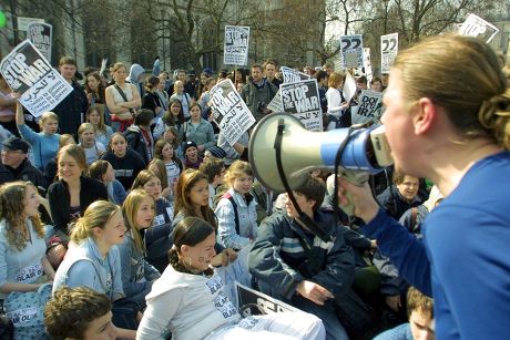 Schoolchildren Listening Organiser Demonstration Editorial Stock Photo ...