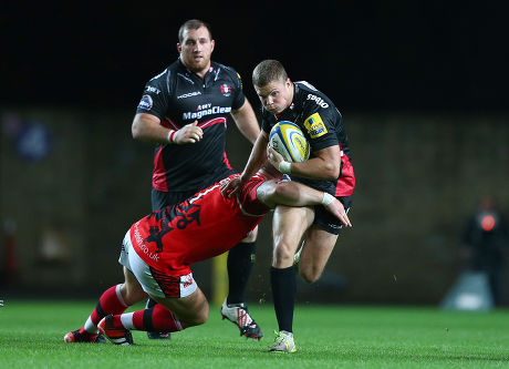 Ricky Reeves London Welsh Tackles Henry Editorial Stock Photo - Stock ...