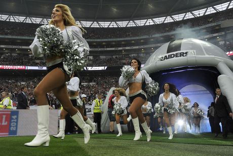 Oakland Raiders Cheerleaders Raiderettes Run Onto Editorial Stock Photo ...