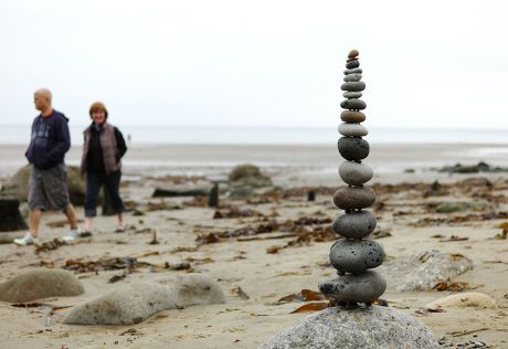 Beach Artists Stone Balancers Take Part Editorial Stock Photo - Stock ...