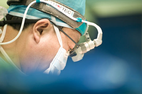 Closeup Surgeon Wearing Binocular Lenses Aid Editorial Stock Photo ...