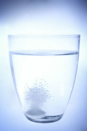 Effervescent Tablet Dissolving Glass Water Editorial Stock Photo ...